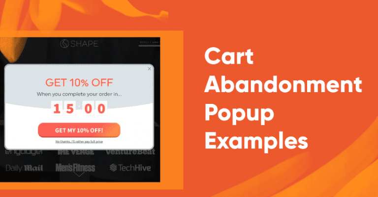 13 Great Cart Abandonment Popup Examples and Best Practices - OptiMonk Blog